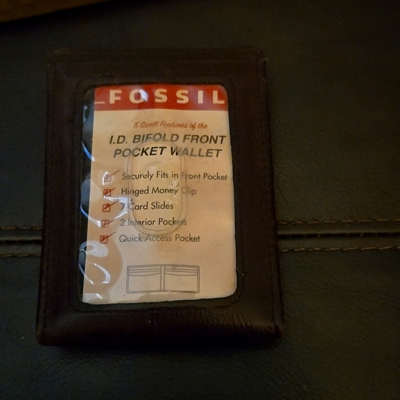 Fossil | Accessories | New Fossil Id Bifold Pocket Wallet | Poshmark